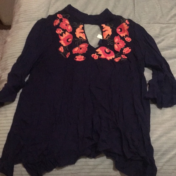 Blue Rain | Tops | Nwot Blue Rain Embroidered Blouse | Poshmark
